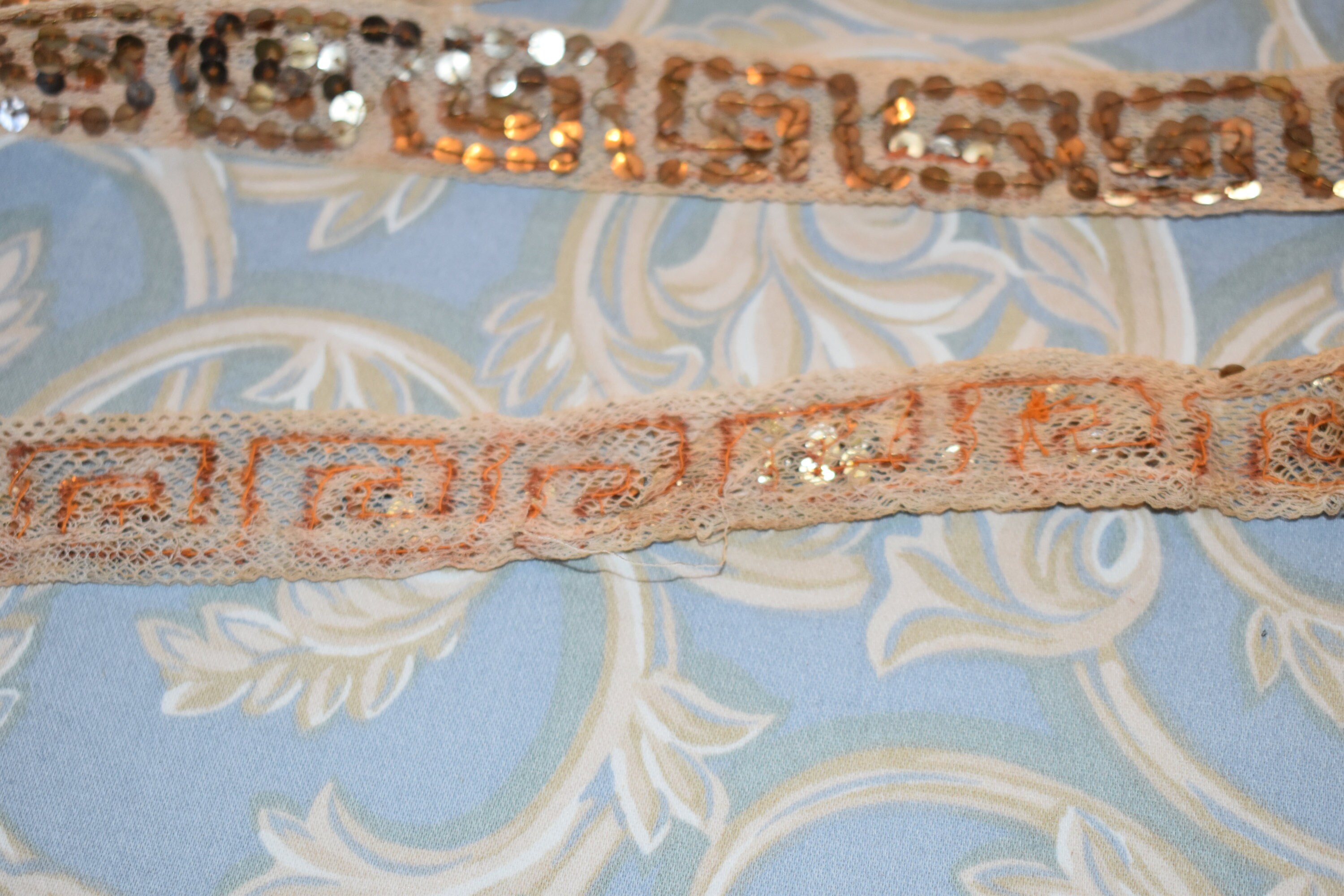 Greek Key Sequin Trim Gorgeous Antique 152 Inch Decorative - Etsy