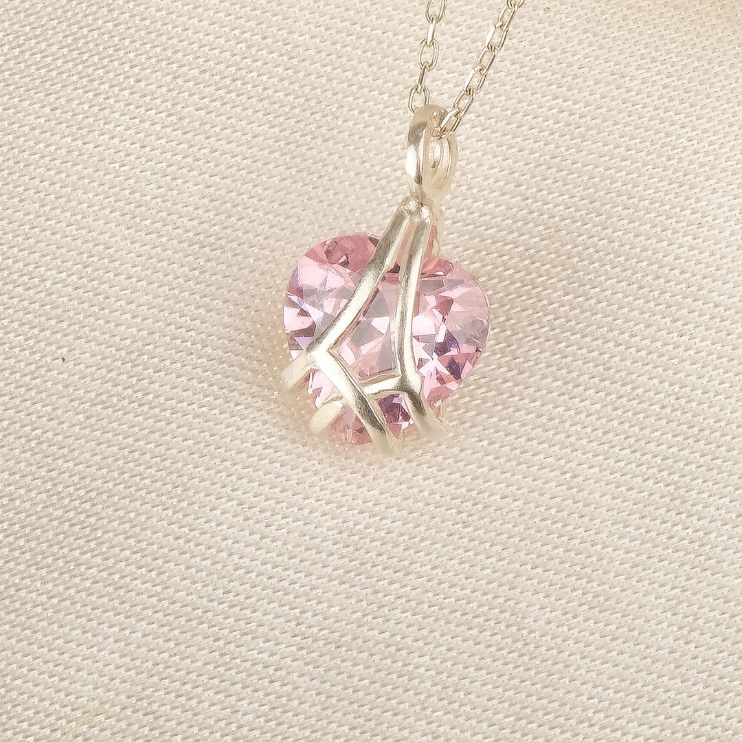 Diamond Castle Heart Necklace 925 Sterling Silver Best Friend Necklace BFF Necklace Friendship ...