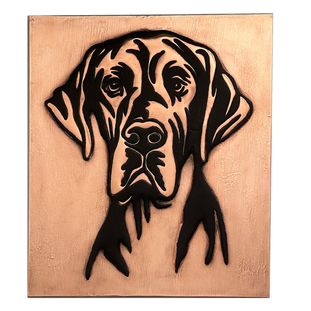 Custom Handmade Copper Pet Decor Custom Dog Portrait Custom Dog Design ...