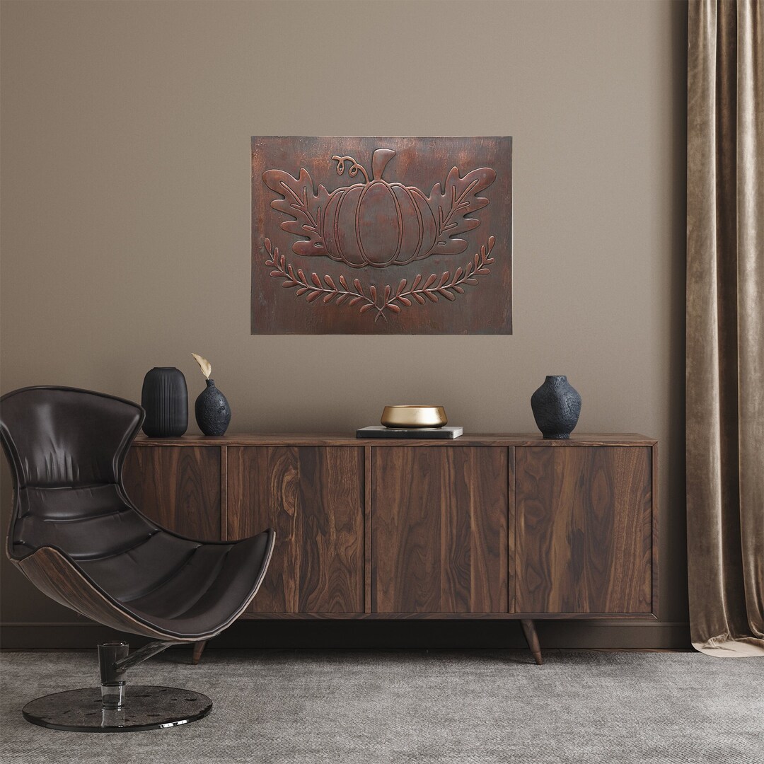 Copper Honey Gourd, Rustic Metal Wall Art, Metal Copper Home Decoration ...