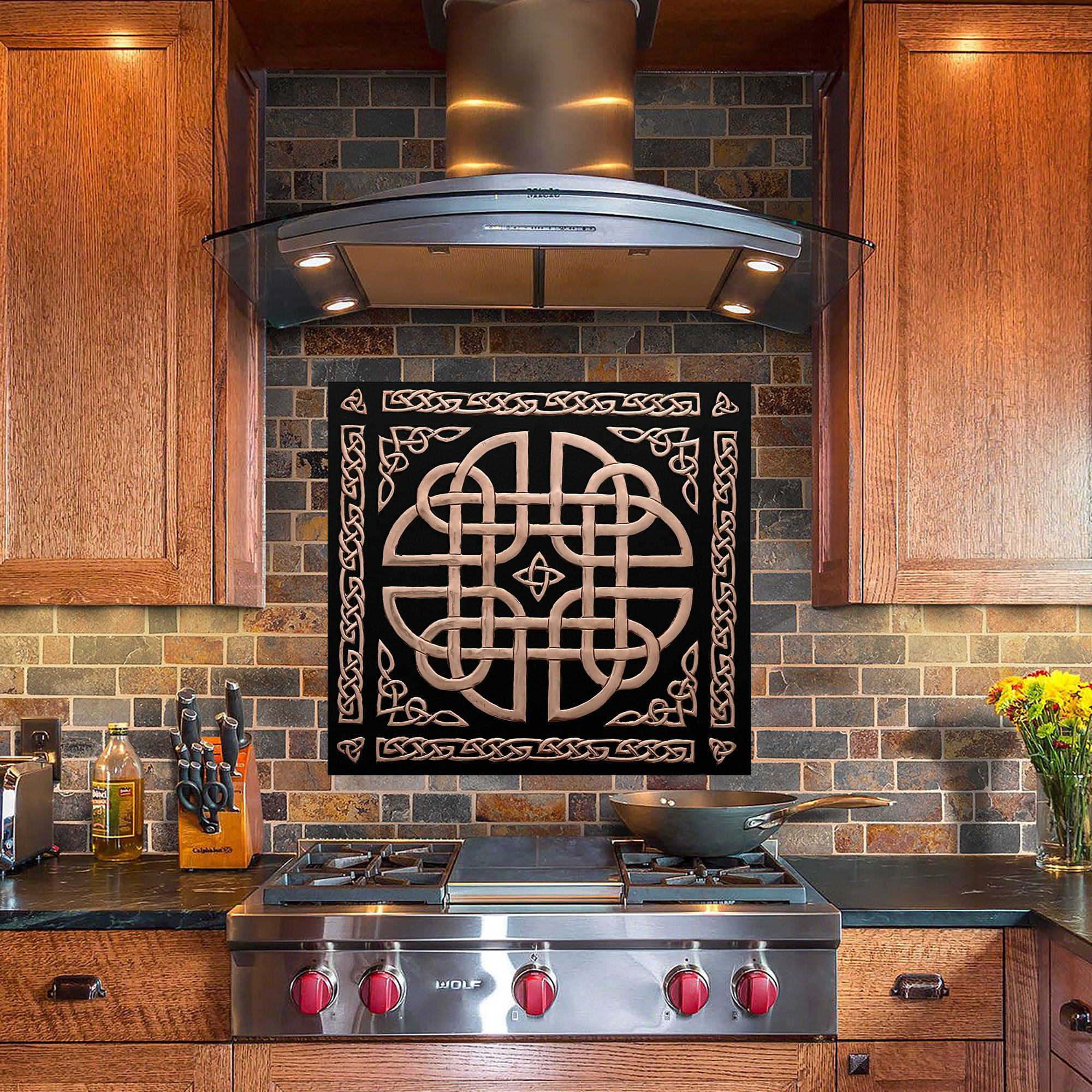 Handmade Copper Tile Kitchen Backsplash Wall Art Indoor and Outdoor ...