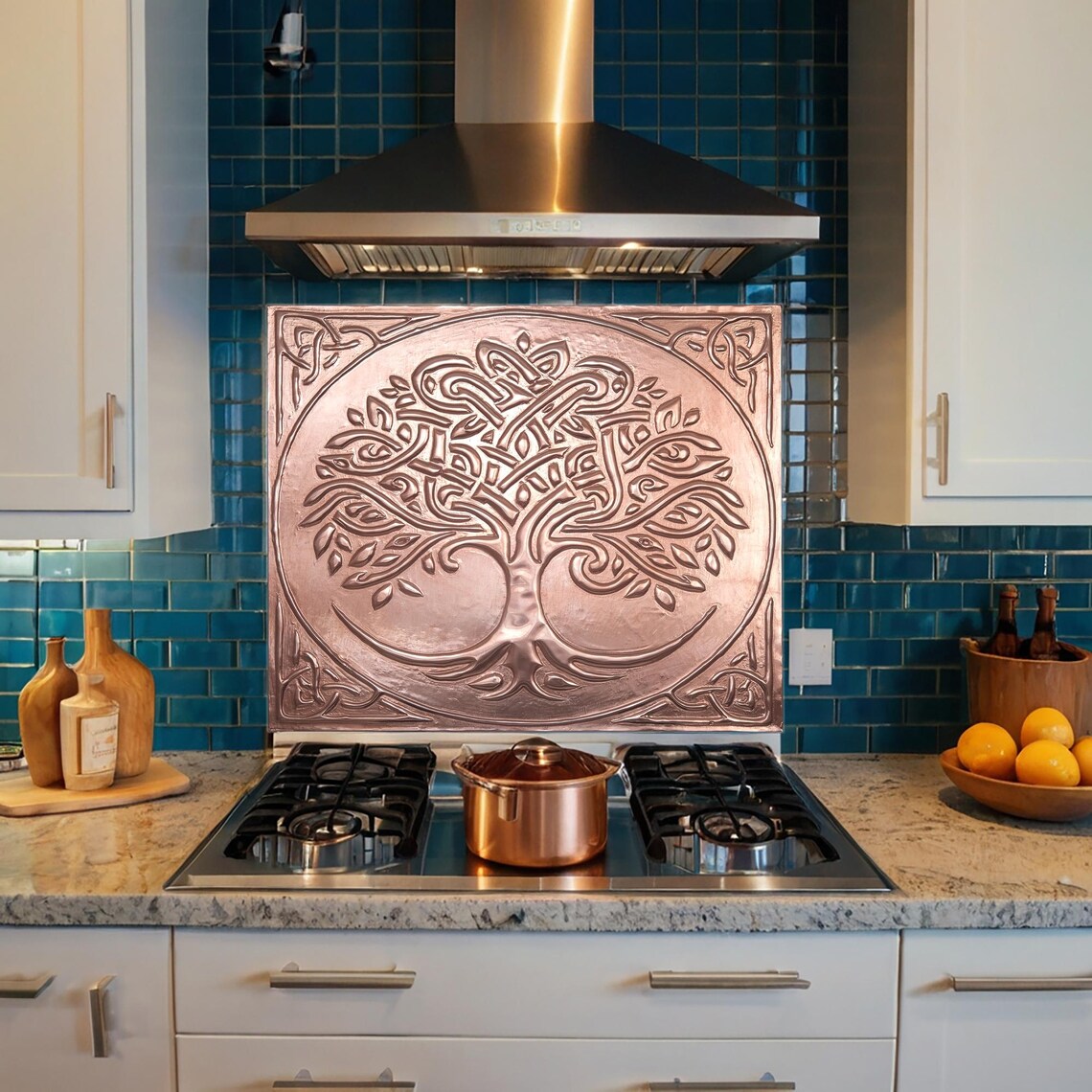 Celtic, Tree of Life, Handmade, Copper Tile, Indoor and Outdoor, Wall ...