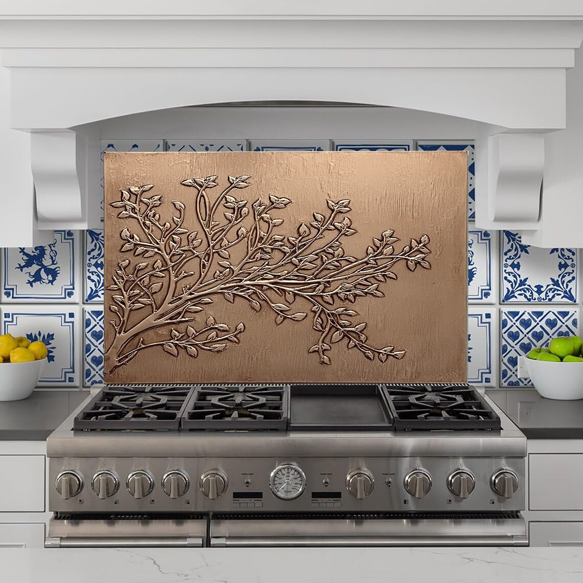 Wall Art Copper Tree Kitchen Copper Backsplash Handmade Copper Tile ...