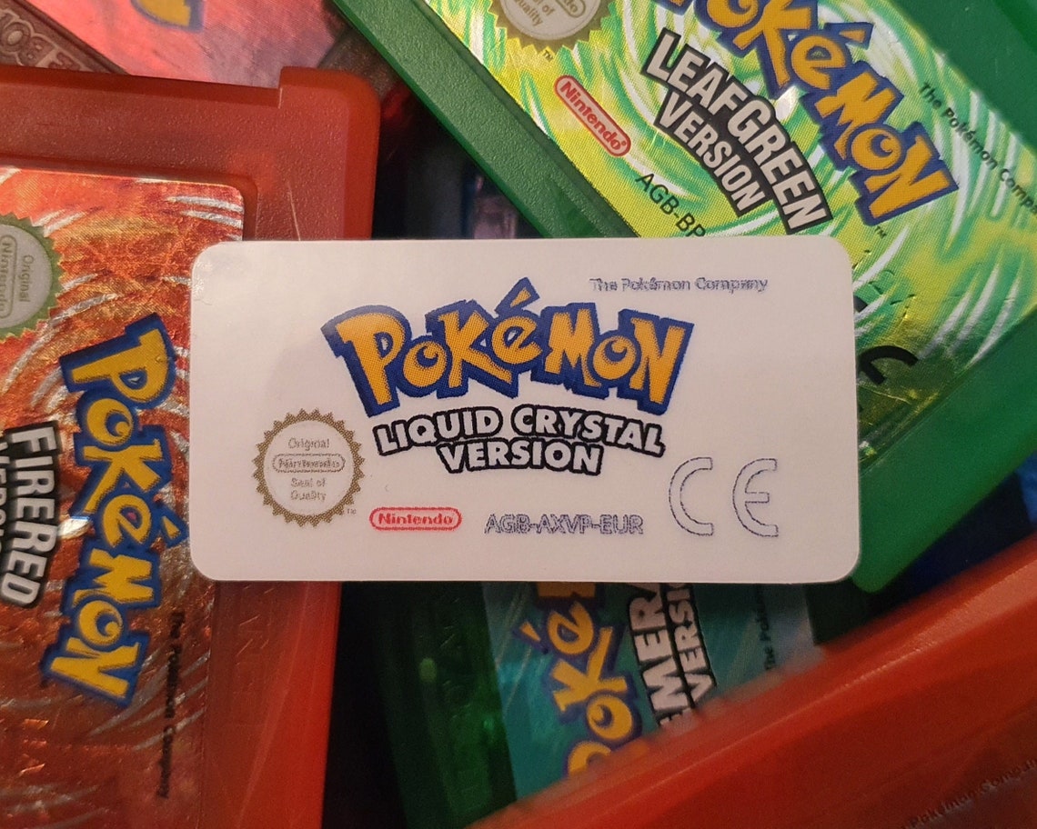 Gameboy Pokemon Liquid Crystal Cartridge Sticker clear - Etsy