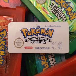 Gameboy Pokemon Liquid Crystal Cartridge Sticker clear - Etsy