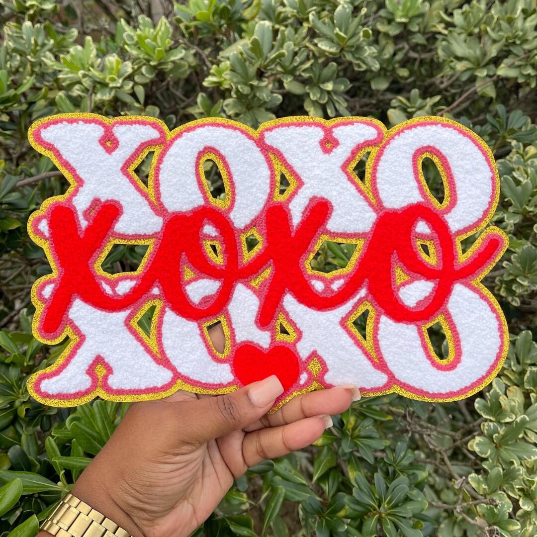 Xoxo Love Chenille Patch + Iron Patch + Diy Valentines Day - Etsy