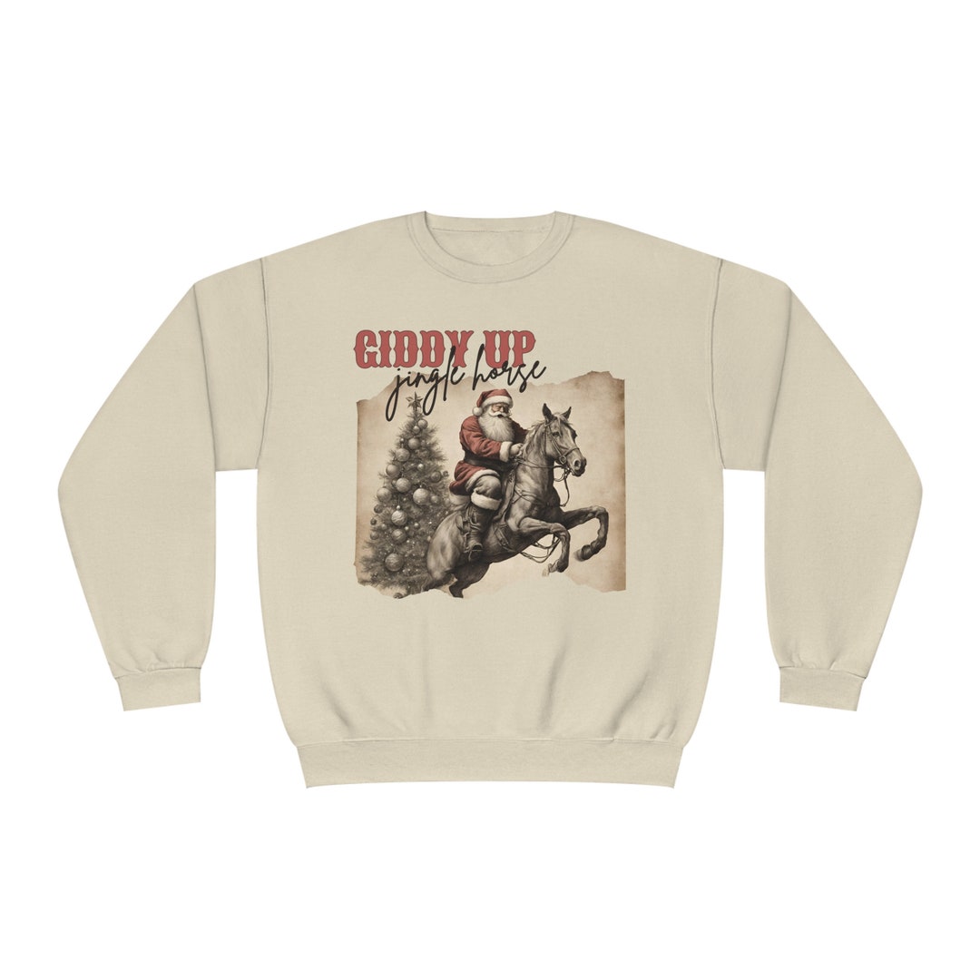 Giddy up Jingle Horse Holiday Roundup Sweatshirt - Etsy