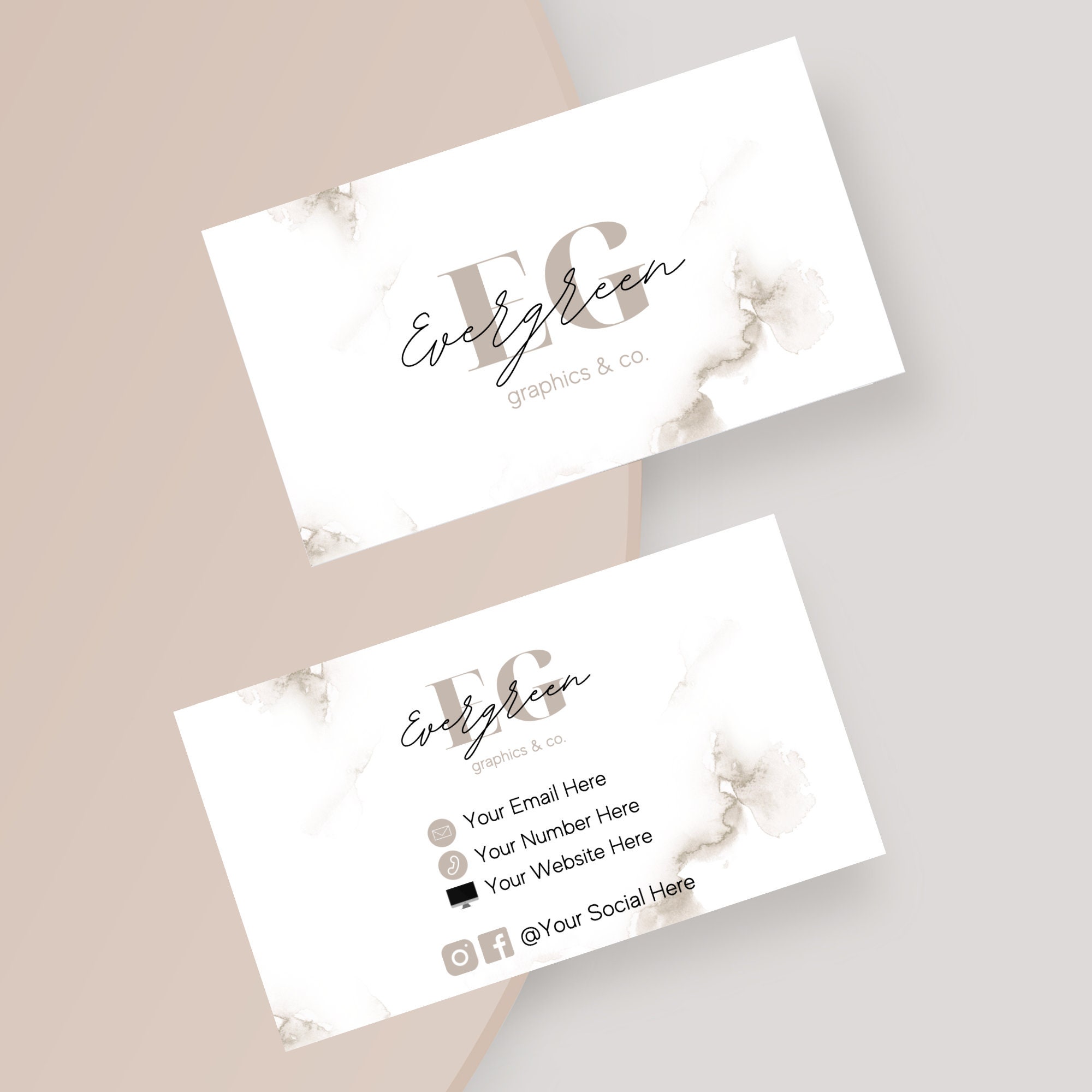 Business Card Template, Business Cards, DIY Business Card, Business ...
