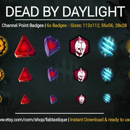Dead by Daylight Channel Point Badges Twitch DBD Twitch - Etsy