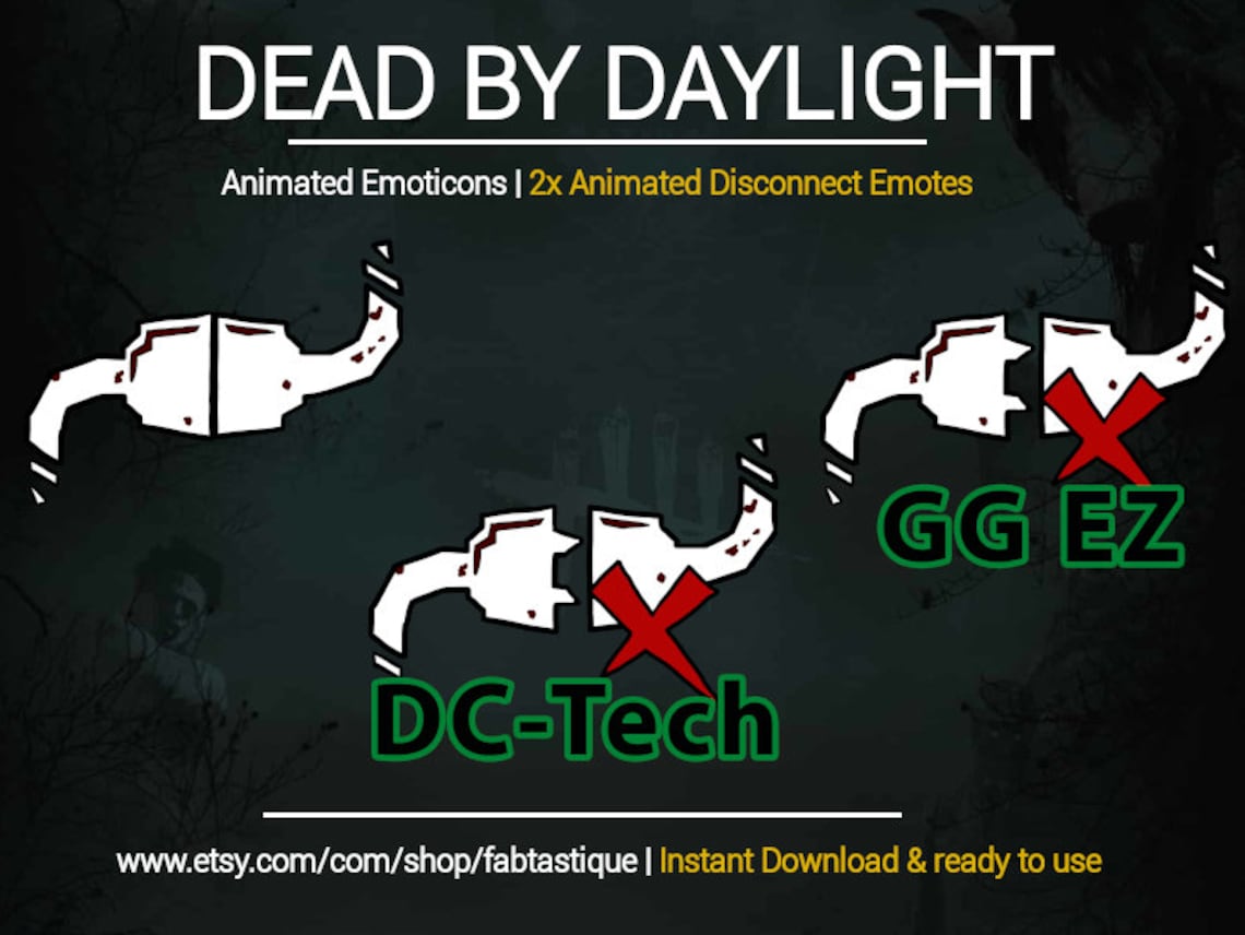 2x ANIMATED Dead by Daylight Disconnect Emotes Twitch | DBD Animated ...