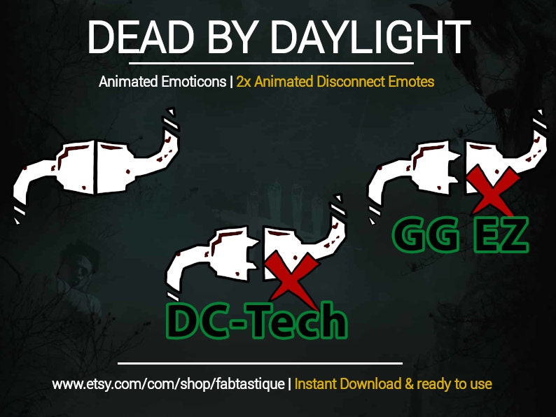 2x ANIMATED Dead by Daylight Disconnect Emotes Twitch | DBD Animated ...