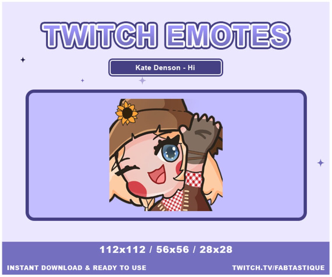 Kate Denson Hi Emote | Dead by Daylight Emotes Twitch | Twitch, Discord ...
