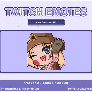 Kate Denson Hi Emote | Dead by Daylight Emotes Twitch | Twitch, Discord ...