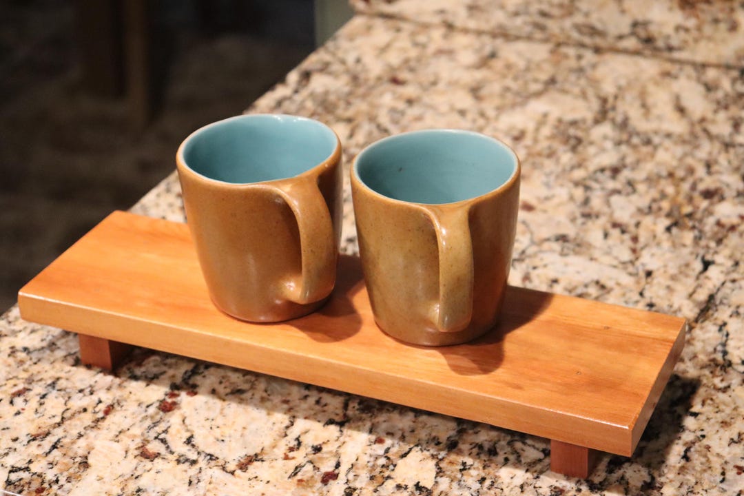 Handmade Wooden Countertop Riser | Rustic Coffee Bar Organizer - Etsy