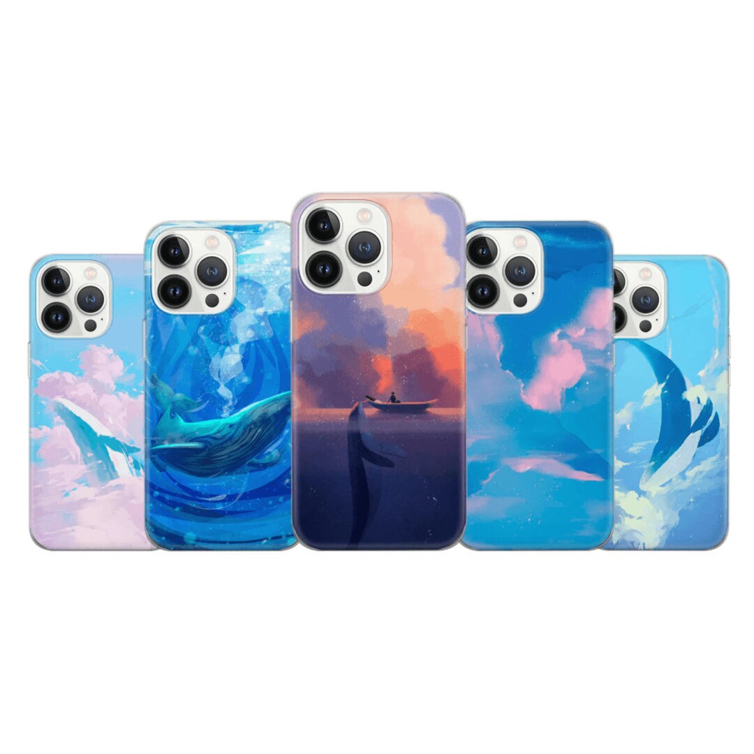 Whale Lover Phone Case Blue Whale Cover for iPhone 14 13 12 Pro 11 XR ...