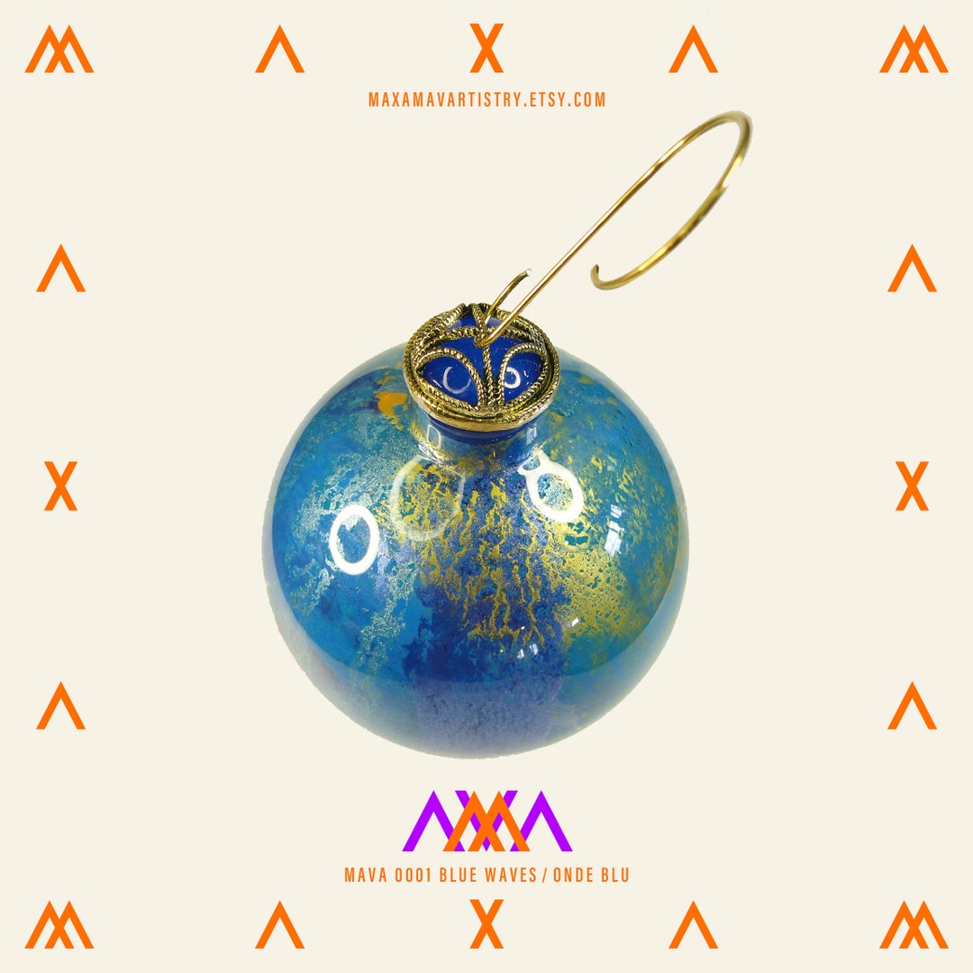 Elemental Inspired, Signed, Internally Painted, Hand Blown Glass ...