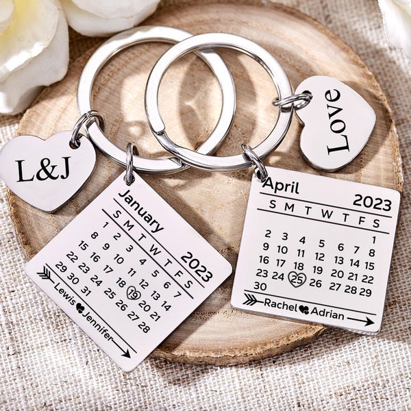 Calendar Keychain - Etsy