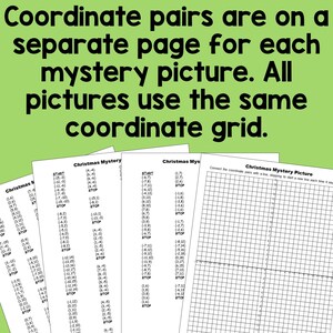Christmas Coordinate Plane Mystery Graphing Pictures Four Quadrant - Etsy