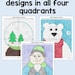 Winter Coordinate Plane Graphing Pictures in Four Quadrants - Etsy