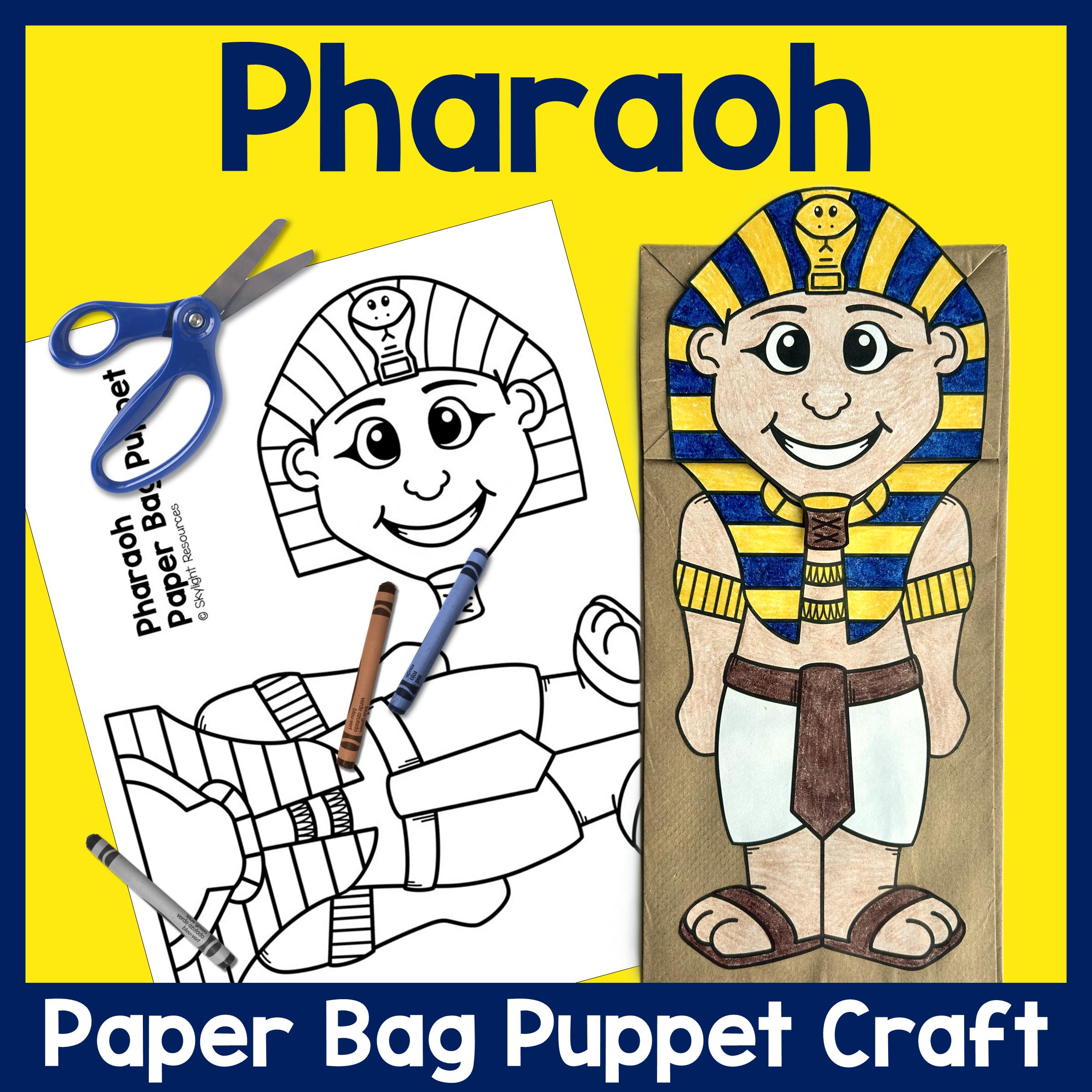 Ancient Egypt Pharaoh Paper Bag Puppet Craft Activity Template - Etsy