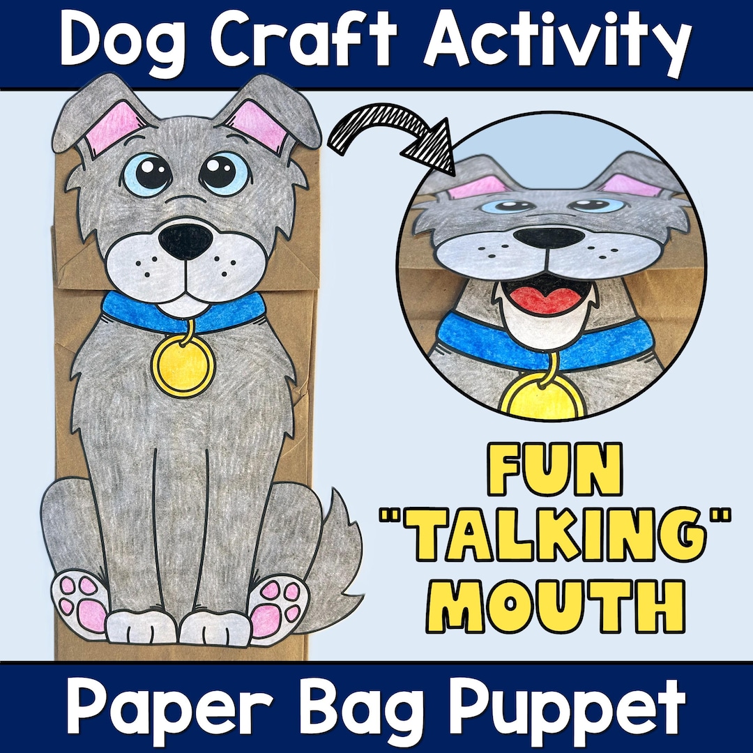 Dog Paper Bag Puppet: Fun Classroom Animal Craft (digital Download) - Etsy