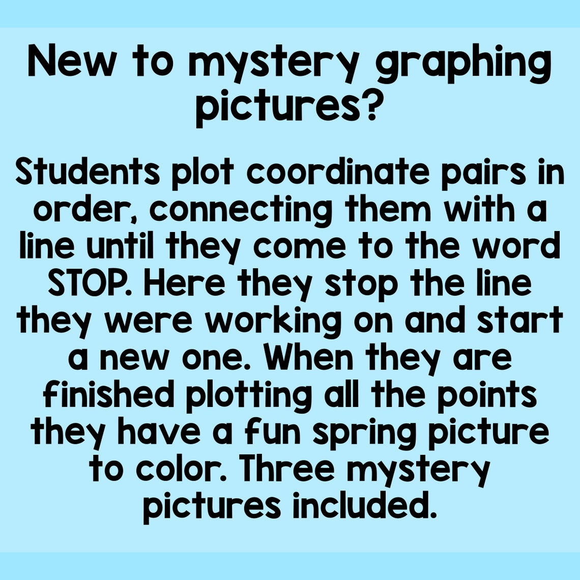 Spring Coordinate Plane Mystery Graphing Pictures in Quadrant I Fun ...