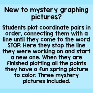 Spring Coordinate Plane Mystery Graphing Pictures in Quadrant I Fun ...