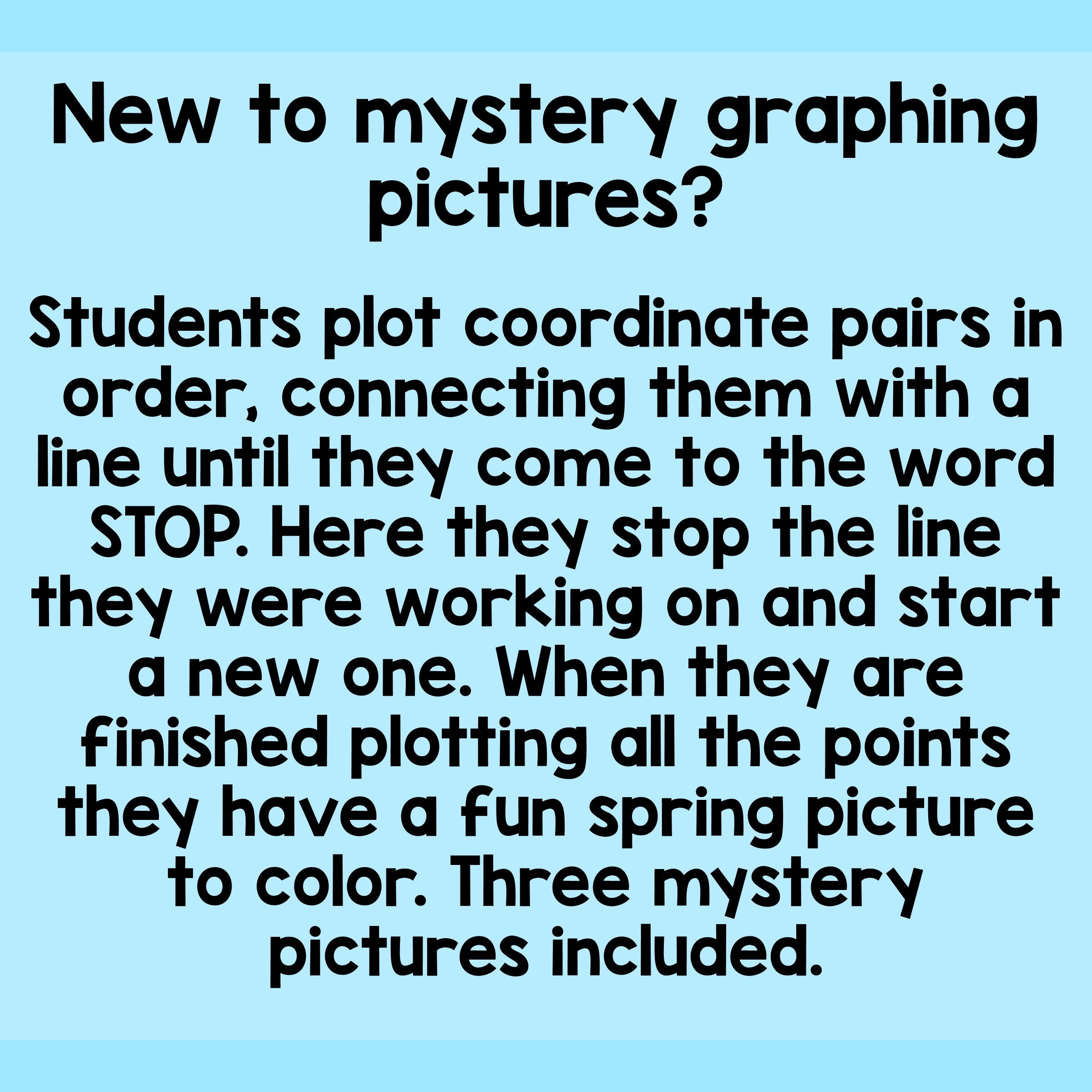 Spring Coordinate Plane Mystery Graphing Pictures in Quadrant I Fun ...