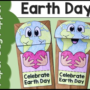 Earth Day Paper Bag Puppet Craft Kids Activity for School or - Etsy