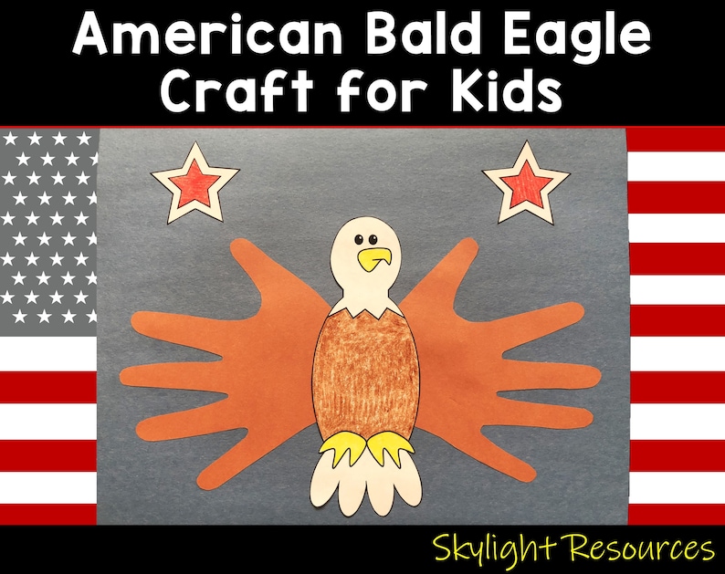 American Bald Eagle Craft Project | Patriotic Activity for Kids - Etsy