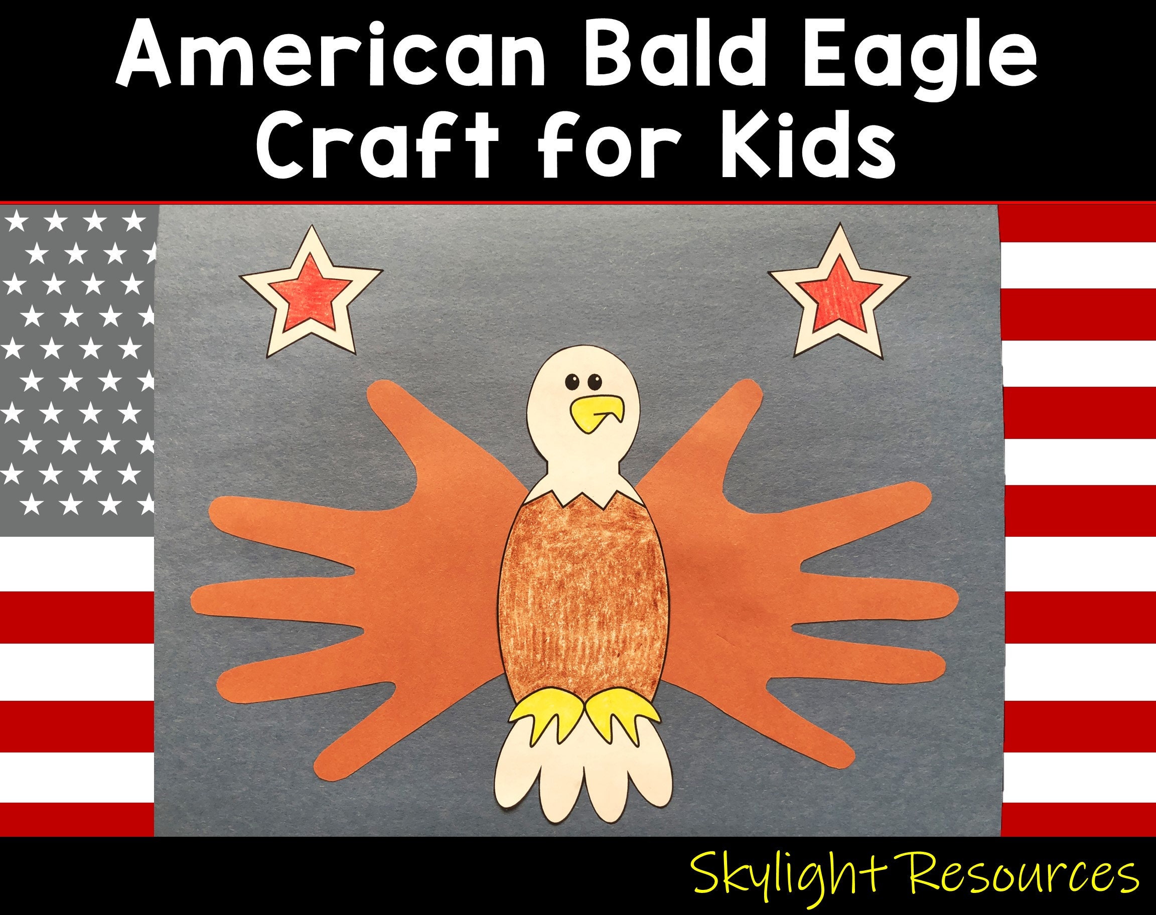 American Bald Eagle Craft Project | Patriotic Activity for Kids - Etsy