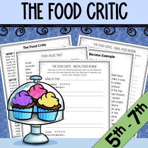 Write Like a Critic, Food Science Classroom Activity for Kids, Cooking ...
