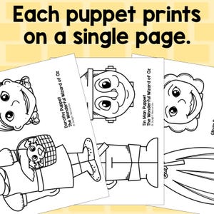 Wizard of Oz Paper Bag Puppets, Fun Craft Activity With Wicked Witch ...