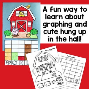 Barn and Animals Graphing | Fun Farm Math Craft Activity for Kids - Etsy