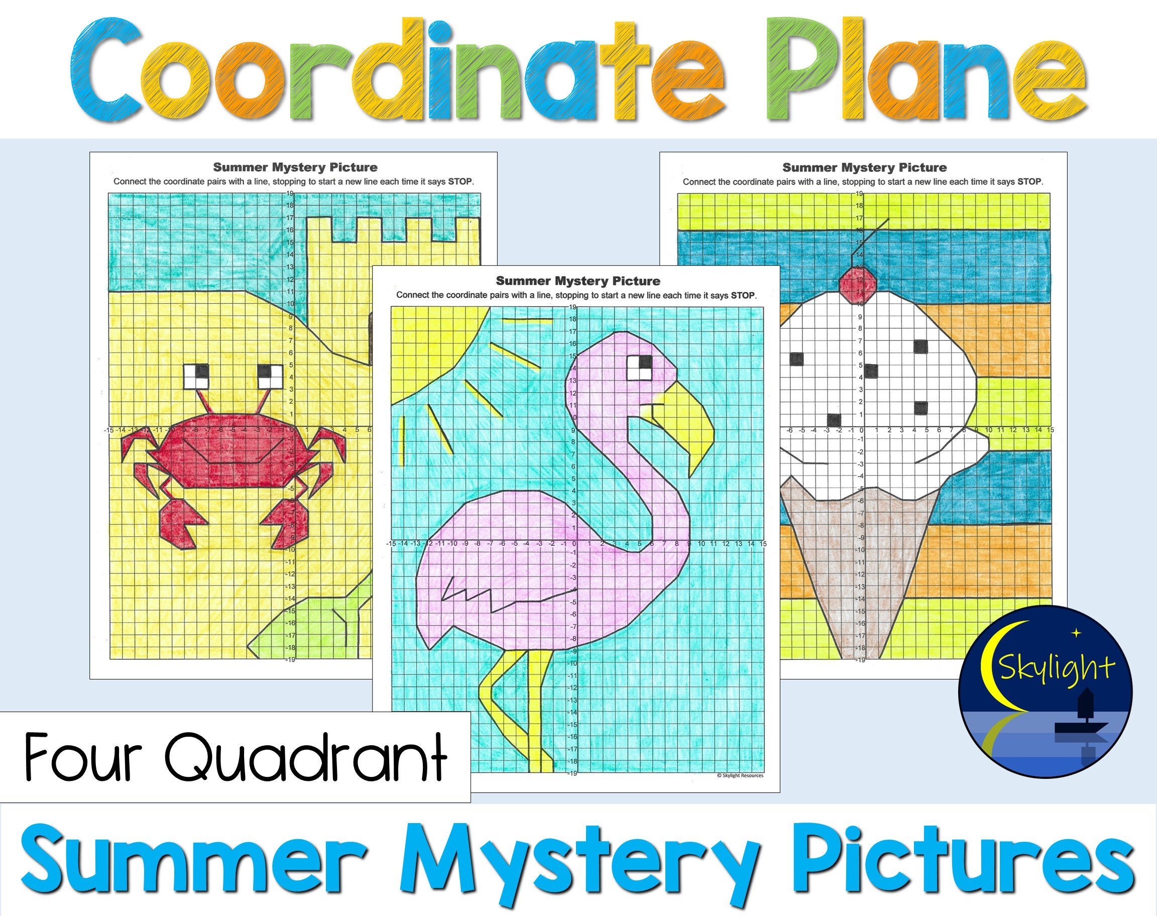 Coordinate Plane Pictures Worksheet