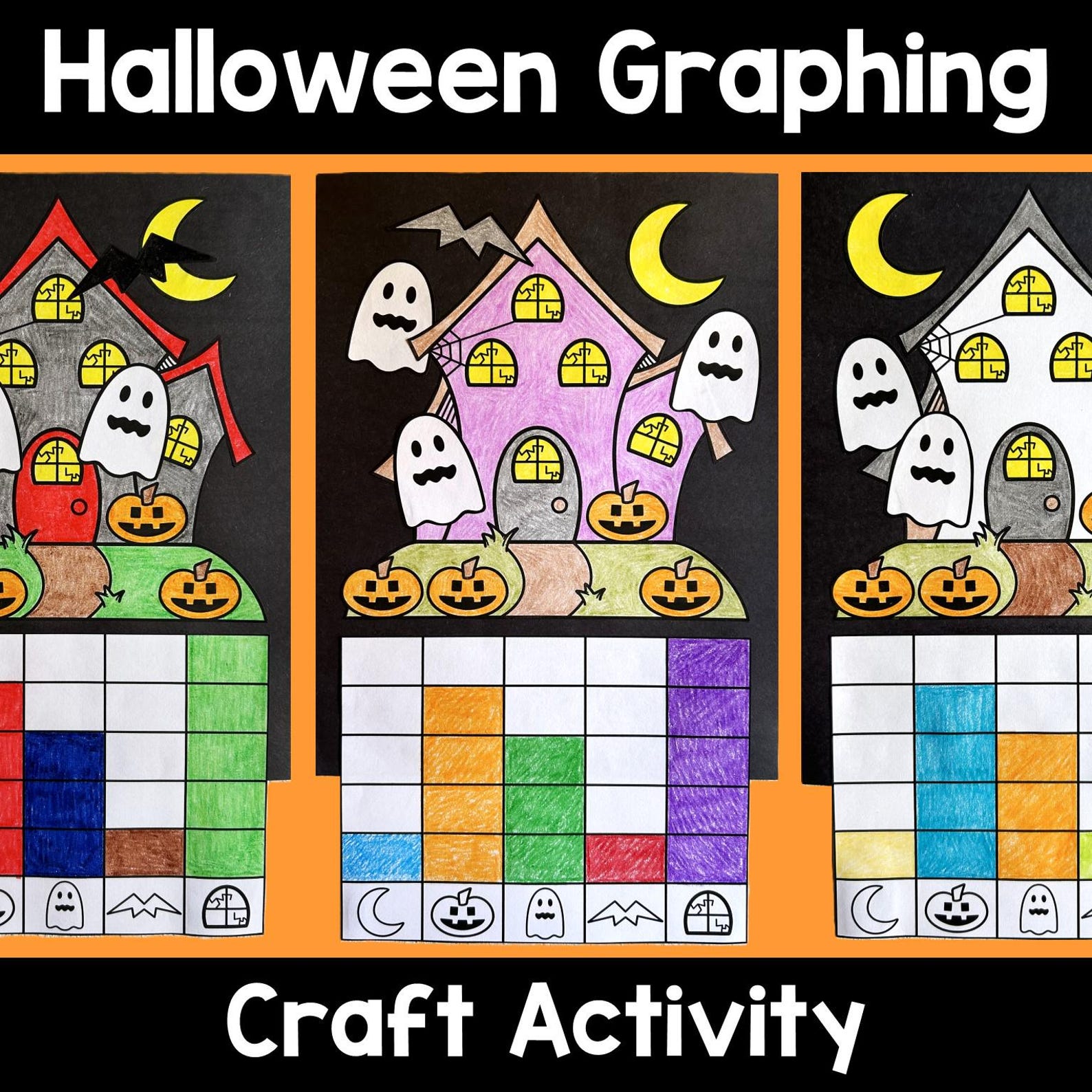 Halloween Graphing | Fun Math Craft Activity for Kids - Etsy