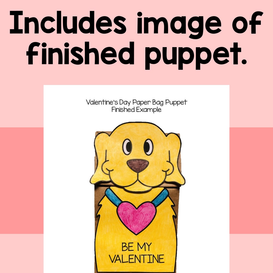 Valentine's Day Paper Bag Puppet | Fun February Craft for Kids | Home ...