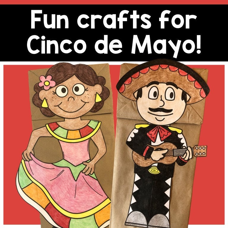 Cinco De Mayo Paper Bag Puppets | Mexico Holiday Craft Activity for ...