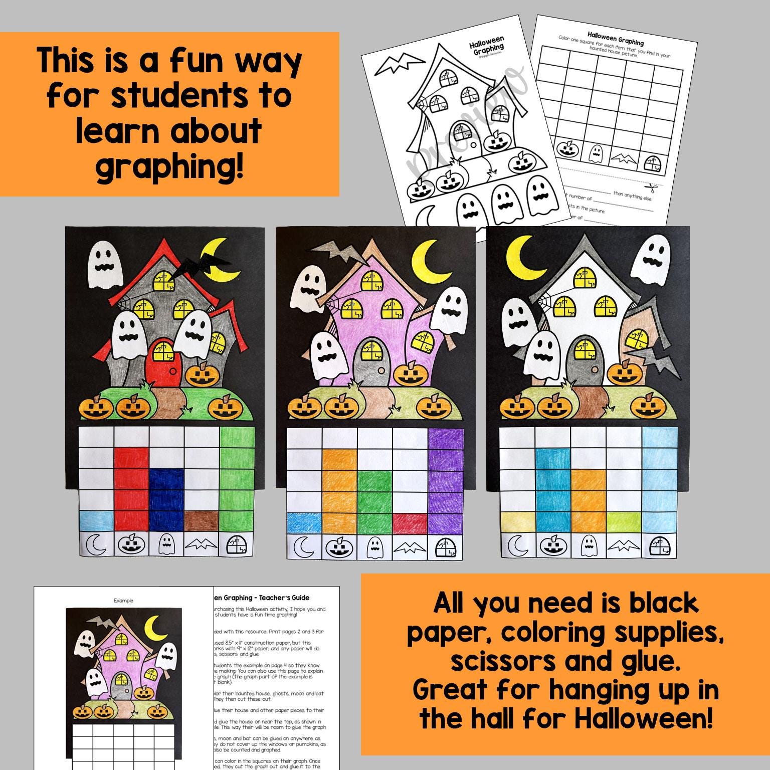 Halloween Graphing | Fun Math Craft Activity for Kids - Etsy