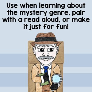 Detective Paper Bag Puppet Craft Activity | Fun Mystery Themed Craft ...