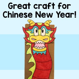 Chinese New Year Paper Bag Puppet, Lunar New Year Dragon Craft Activity ...