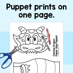 Chinese New Year Paper Bag Puppet, Lunar New Year Dragon Craft Activity ...