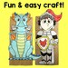 Knight and Dragon Paper Bag Puppets Fun Craft Activity for Kids - Etsy