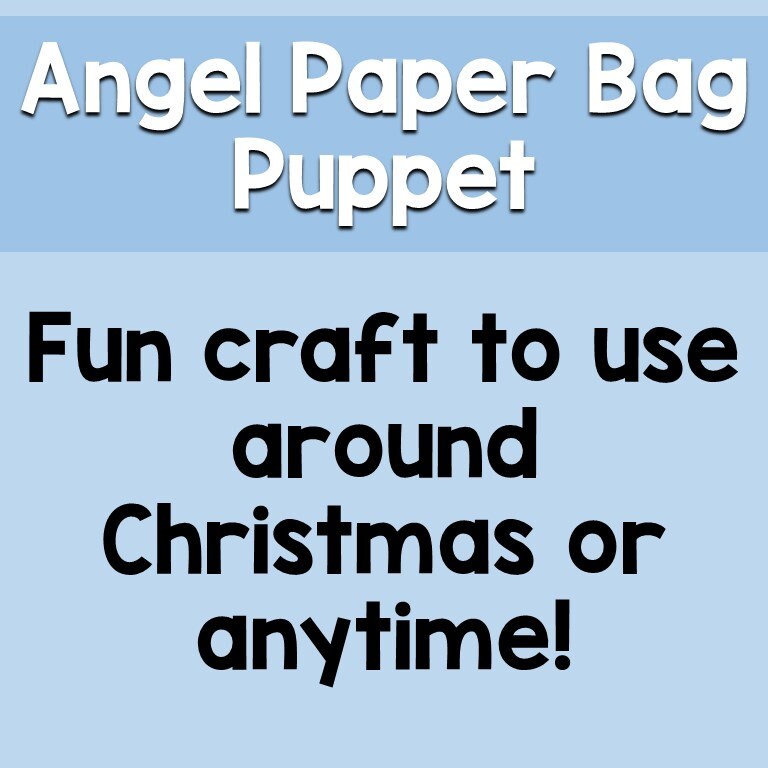 Angel Paper Bag Puppet Craft: Christmas Activity (digital Download) - Etsy
