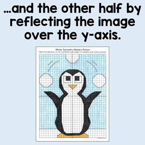 Winter Coordinate Plane Graphing Pictures Four Quadrant Symmetry Math ...