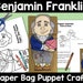 Benjamin Franklin History Craft | Paper Bag Puppet Kids' Activity - Etsy