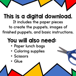 Back to School All About Me Paper Bag Puppet Kids Craft Activity - Etsy