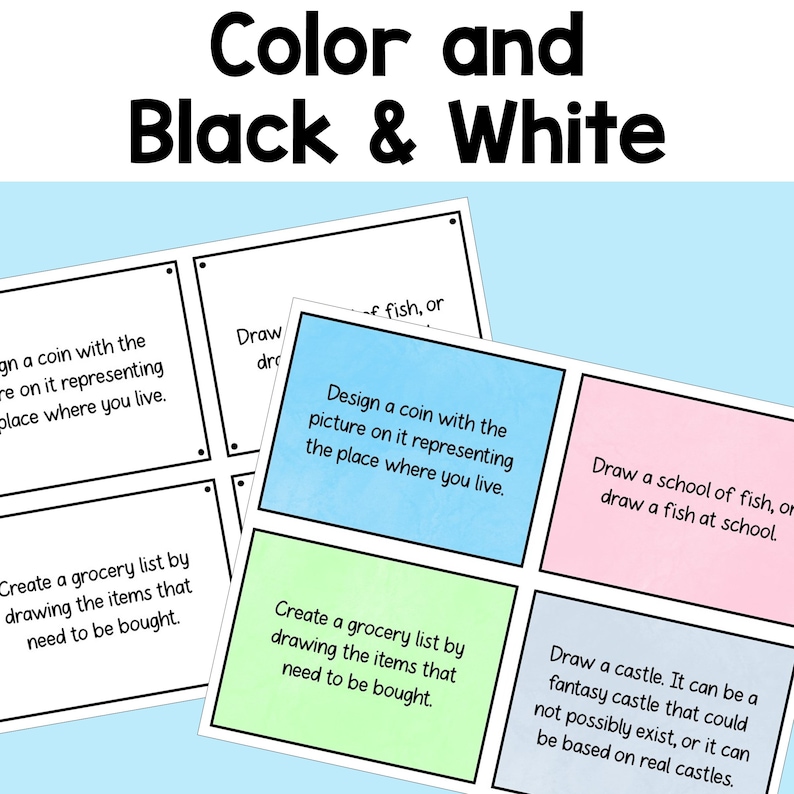 Drawing Prompts for Middle and High School Art Class - Etsy