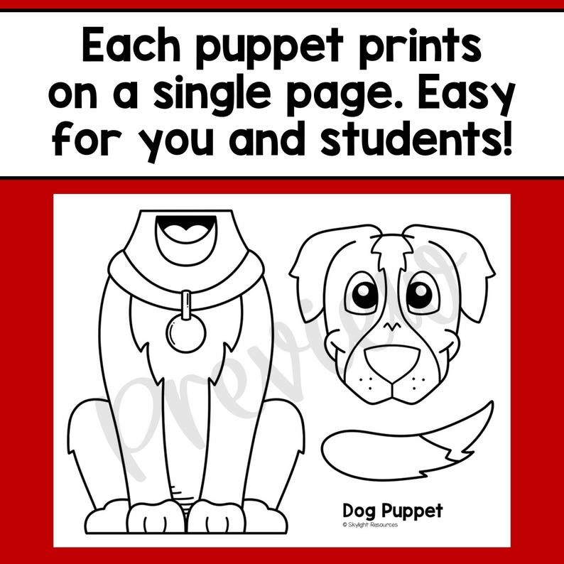 The Little Red Hen Story Retell, Paper Bag Puppets and Reading Craft ...