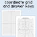 Winter Coordinate Plane Graphing Pictures in Four Quadrants - Etsy